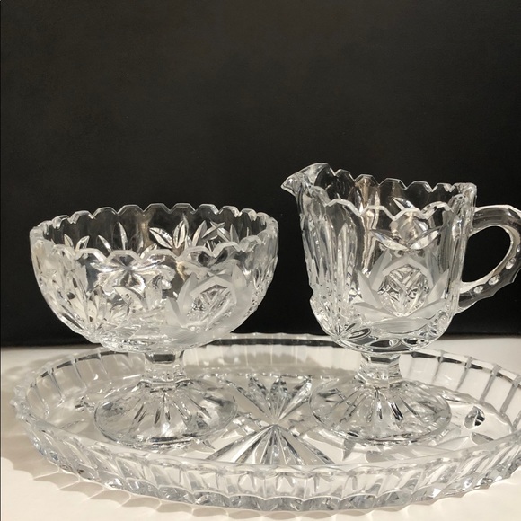 Accents | Early 2th Century Crystal Etched Rose Pattern | Poshmark